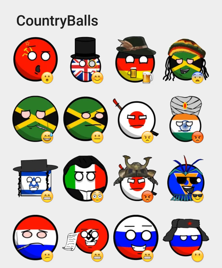 Стикеры кантриболз (61 фото) скачать бесплатно